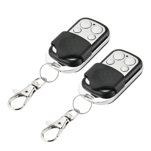 2Pcs Universal 433 MHz Fixed Code 4 Button Gate Garage Opener Remote ...
