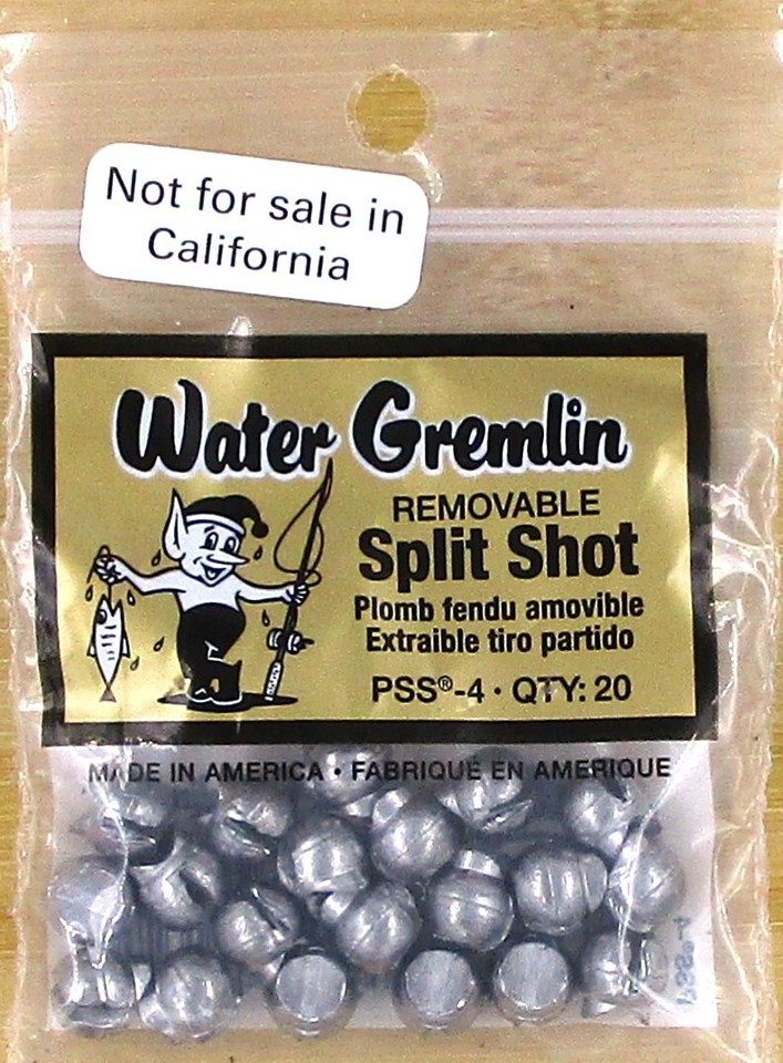 (6) Packs Water Gremlin New Removable Split Shot Sinkers PSS-4 #H82Q ...