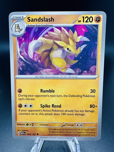 Pokemon TCG - Sandslash 28/165 - English 151 2023 | eBay