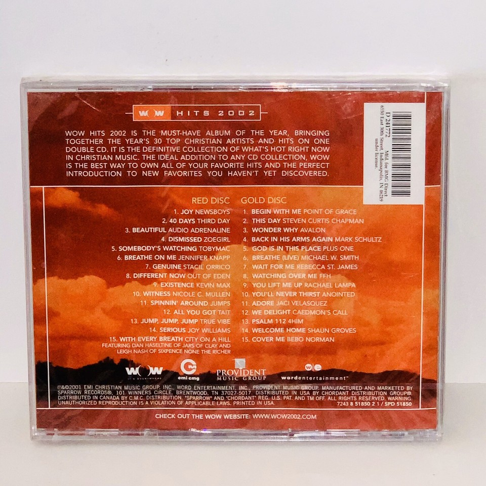 New & Factory Sealed WOW Hits 2002 by Various Christian Artists CD 2 ...