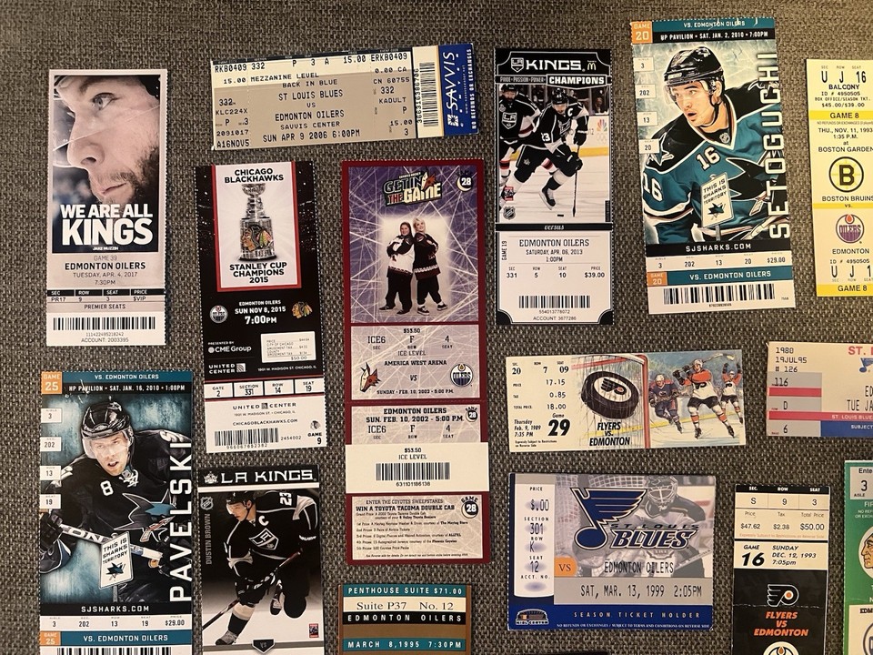 Lot of 25 Edmonton Oilers Tickets (Fulls & Stubs) | eBay