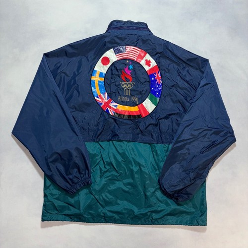 Vintage Atlanta 1996 Olympic Games Windbreaker Jacket Men XL Speedo ...
