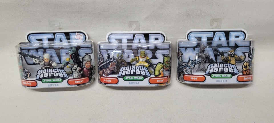 2004 Hasbro Star Wars Galactic Heroes Collection of Three 2 packs ...