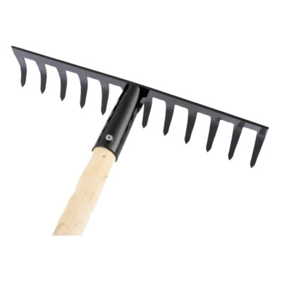 Steel Rake Ideal Gardening Tool 150 cm / 59 in Extra Long Handle Hay ...