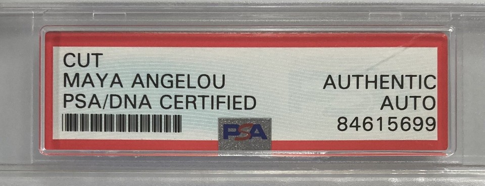 Poet Author Maya Angelou Signed Autograph 3x5 Cut Signature - PSA DNA ...