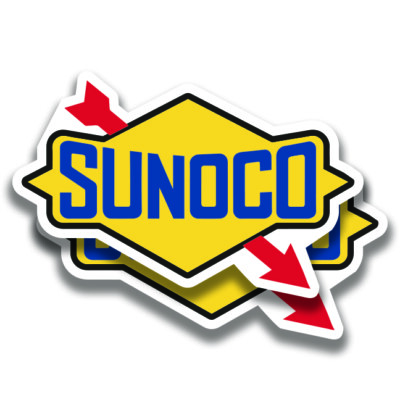 SUNOCO GAS OIL DECALs 2 Stickers Bogo Vintage Car Window Bumper 4x4 ...
