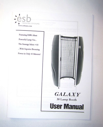 ESB Galaxy Tanning Booth User Manual Stand Up Tanning 30 Lamp | eBay