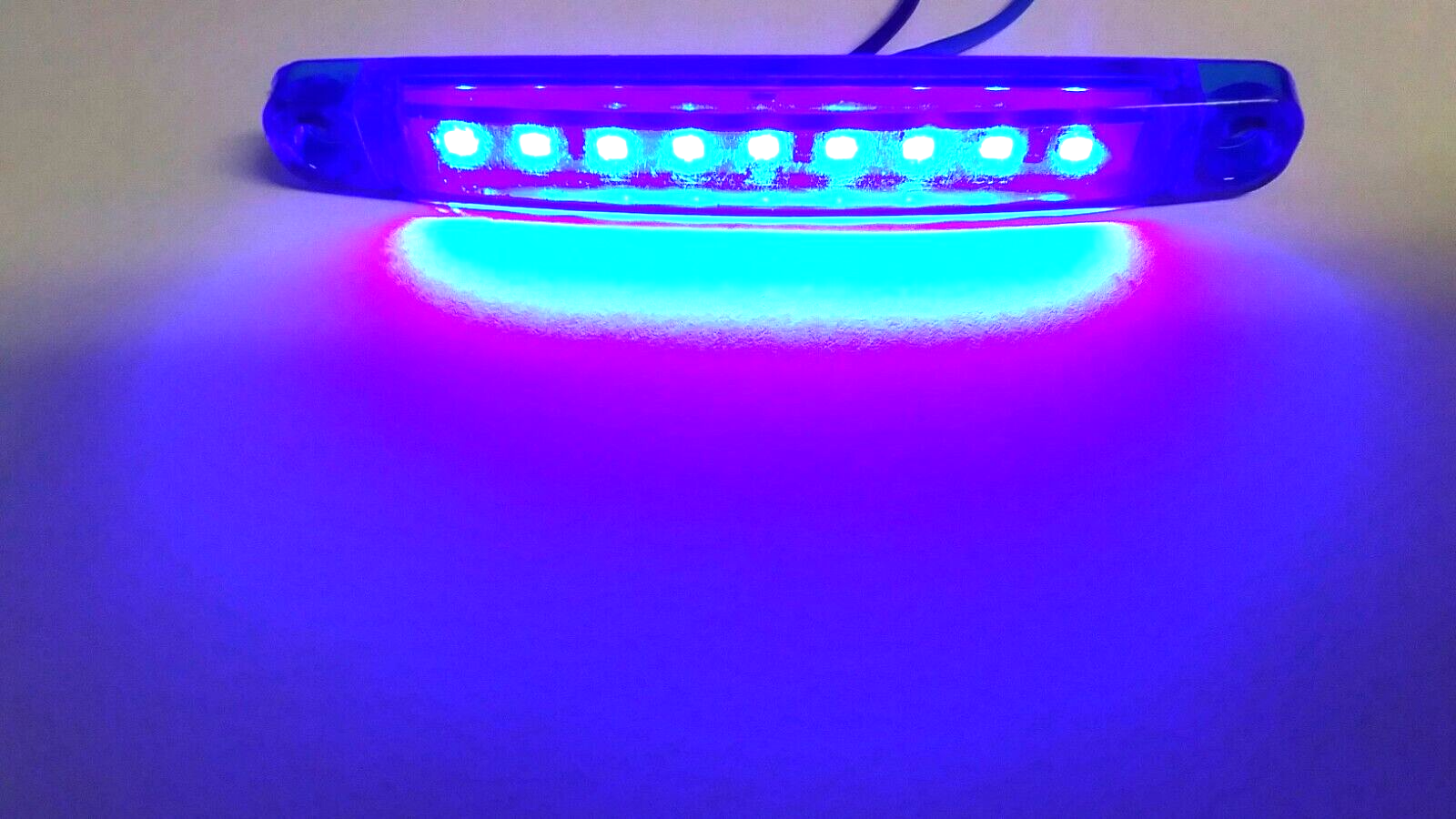 2 Super Bright Waterproof 12 volt Blue LED Slimline RV Courtesy Lights ...