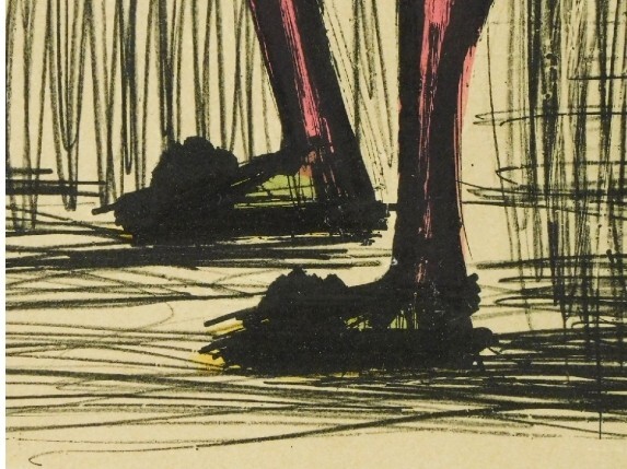 Bernard Buffet Large lithograph Matador (Bullfighter) Signed Framed 34. ...