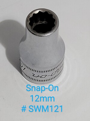 SNAP-ON 1/2" Drive 12 mm 12-Point Socket # SWM 121 ( Tool , Wrench ) | eBay