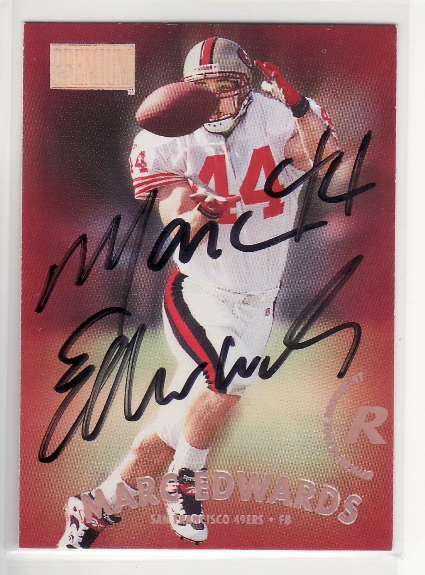 MARC EDWARDS SAN FRANCISCO 49ERS NOTRE DAME AUTOGRAPHED CARD | eBay