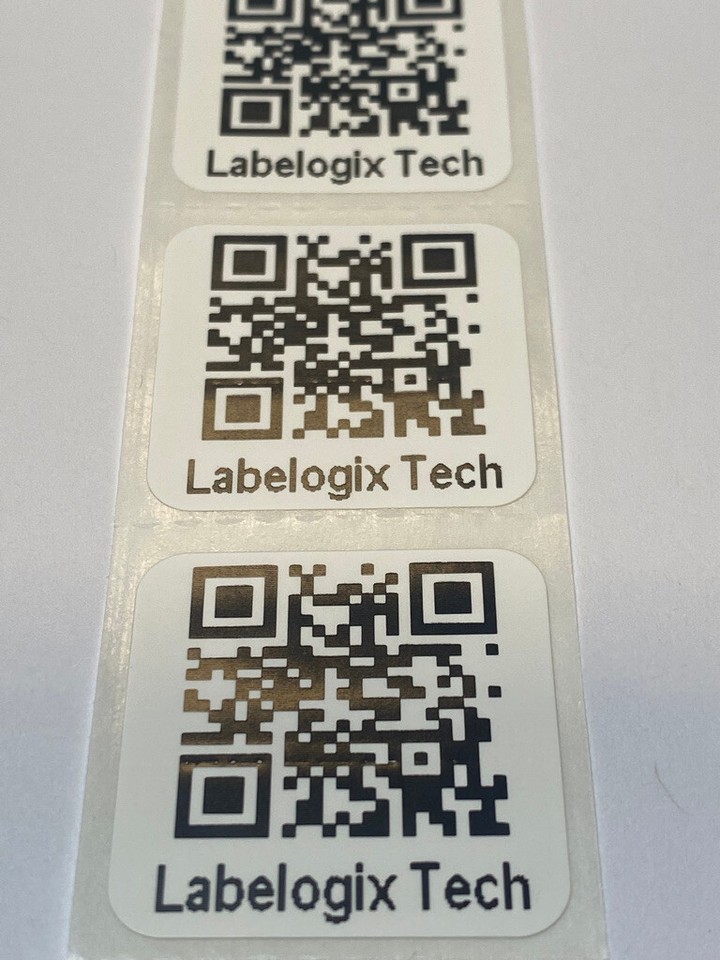 [QTY 200] CUSTOM PRINTED QR CODE LABELS -1 INCH SQUARE-DURABLE ...