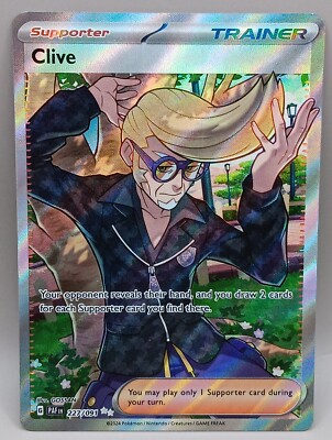 Clive 227/091 Full Art NM/M Paldean Fates Pokemon Card | eBay