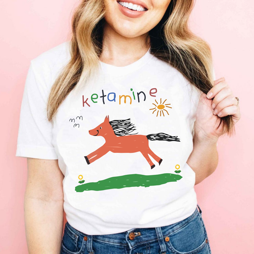 Ketamine Meme T Shirt Horse Sarcastic Dank Rave Festival DnB EDM ...