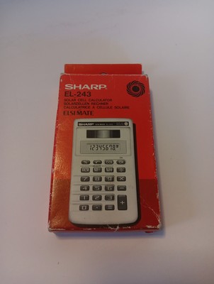NEW Vintage Original Sharp Elsi Mate Solar Cell Calculator EL-243 | eBay