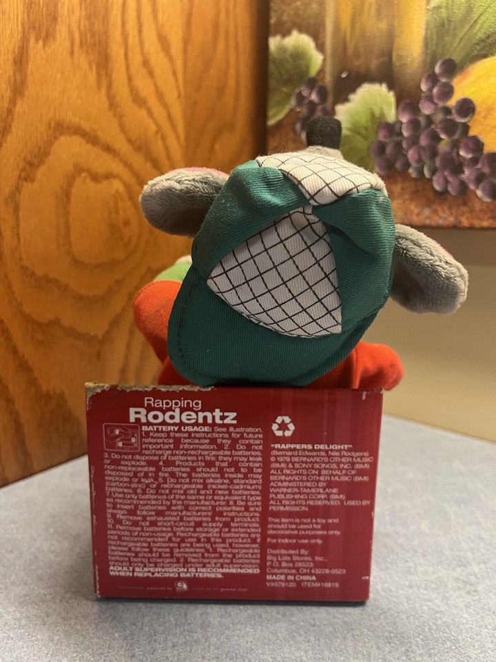 Gemmy Rapping Rodentz Singing Rat Mouse Sings 2 songs, 8"T, Orig box | eBay