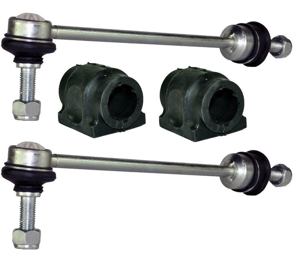 Front Anti Roll Bar Stabiliser Drop Links & Bushes For Land Rover ...