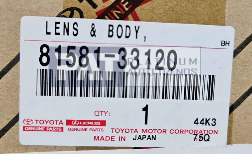 GENUINE TOYOTA CAMRY 2007-2009 REAR TAILLIGHT ON TRUNK JAPAN BLT RH ...