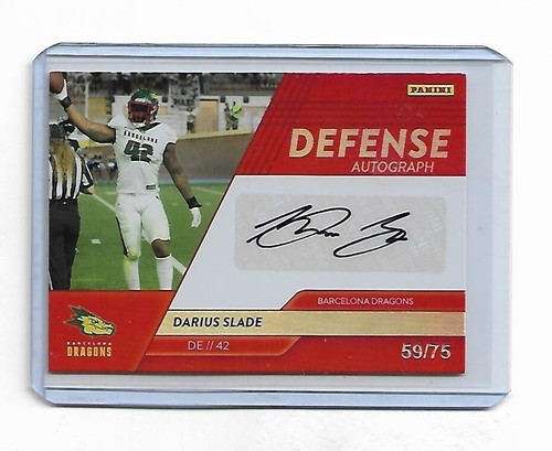 2023 Panini ELF - Defense Autograph - Darius Slade - Barcelona Dragons ...