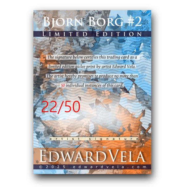 Bjorn Borg #2 Art Card Limited 22/50 Edward Vela Signed (Celebrities ...