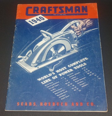 Craftsman Tools Catalog 1940 Sears and Roebuck Power Tools Vintage | eBay