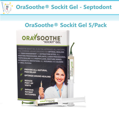 Septodont Orasoothe Sockit Dry Socket Oral Wound Dressing Hydrogel ...