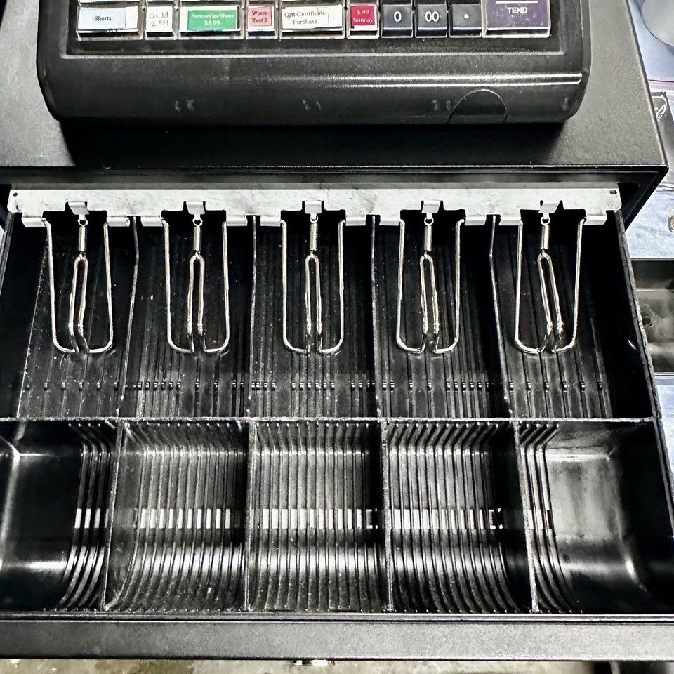 SAM4S SPS-300 Series SPS-345 Retail Cash Register + Keys & Thermal ...