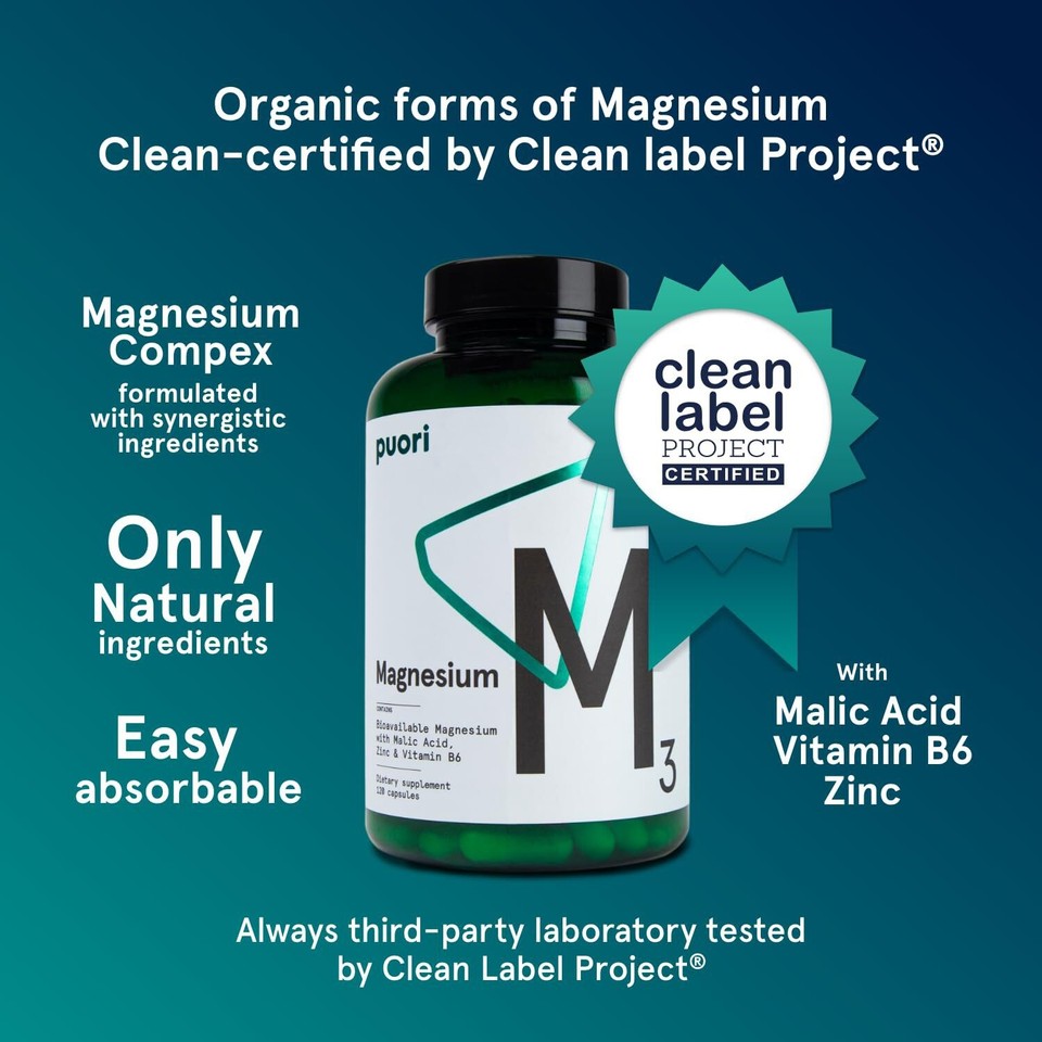 Puori Magnesium Complex M3 – High Absorption Magnesium Taurinate ...