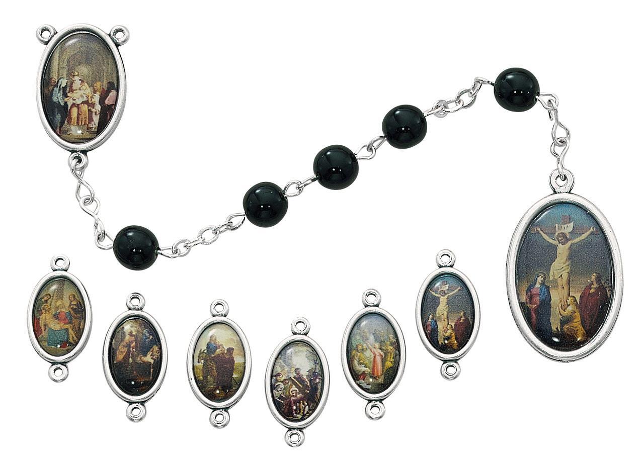 7mm Black 7 Sorrows Chaplet Comes in a Plastic Gift Box | eBay