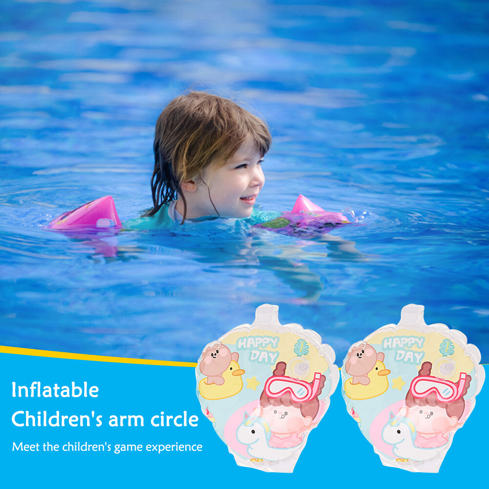 1Pair Arm Sleeve Floats PVC Arm Float Ring Baby Swimming Training (Girl ...