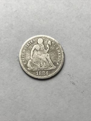 1884 Seated Liberty Dime Silver 90% Coin #RR84 | eBay