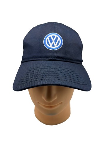 Volkswagen VW Men's Strap Back Hat Embroidered Navy Blue Adjustable ...