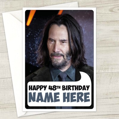 KEANU REEVES Personalised Birthday Card • personalized actor famous a5 ...