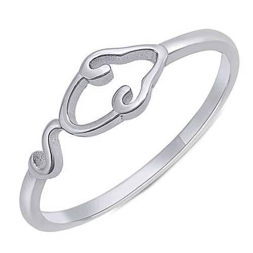 Solid 925 Sterling Silver 5.9mm Dainty Sideways Mouse Ring Sizes 4-10 ...