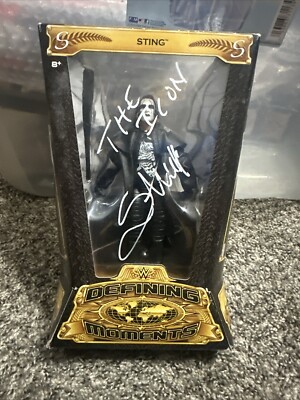 WWE Defining Moments Signed Sting WCW Vigilante Crow Starrcade 1997 | eBay