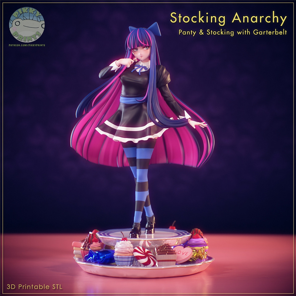 Stocking Anarchy Figure 1/7 Scale Unpainted Resin Kit (Panty & Stocking ...