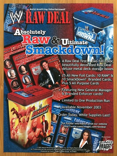 2003 WWE Raw Deal CCG TCG Print Ad/Poster Official Wrestling Cards Game ...