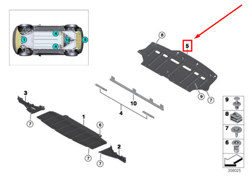 NEW BMW I I3 I3S I01 ENGINE COMPARTMENT SHIELDING REAR 51758494819 ...