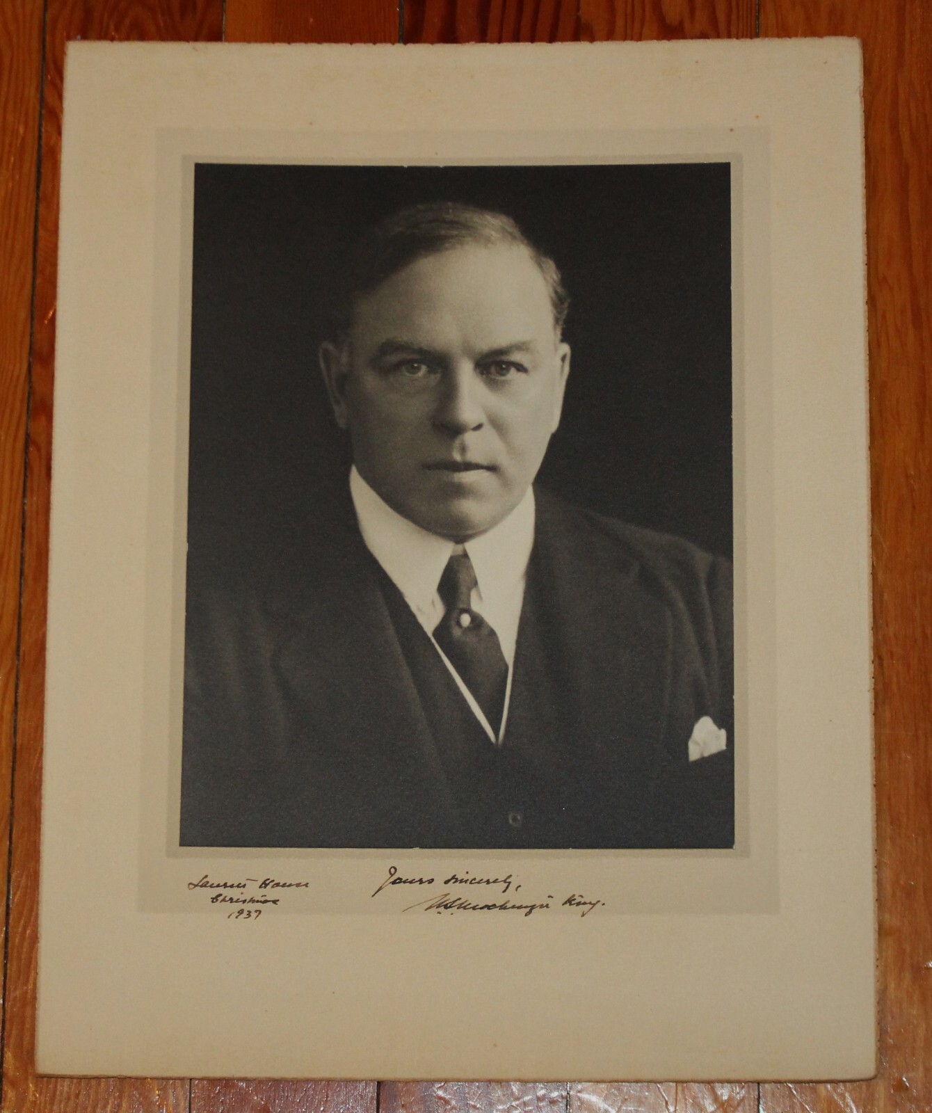1937 William Lyon Mackenzie King Signed Photo Portrait Prime Minister ...