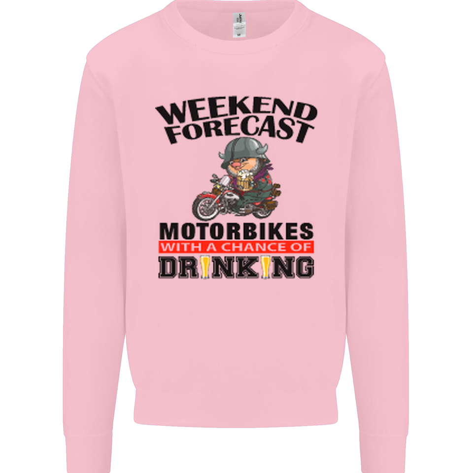 Biker Weekend Forecast Motorbikes Mens Sweatshirt Jumper | eBay UK