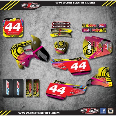 Full Custom Graphic Kit - NEON STYLE - Suzuki RM 80 / 1995 - 1999 ...