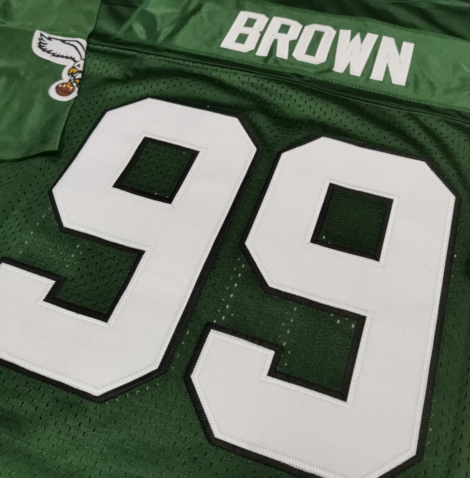 VINTAGE Jerome Brown #99 Eagles Sewn Stitched Green Jersey. | eBay