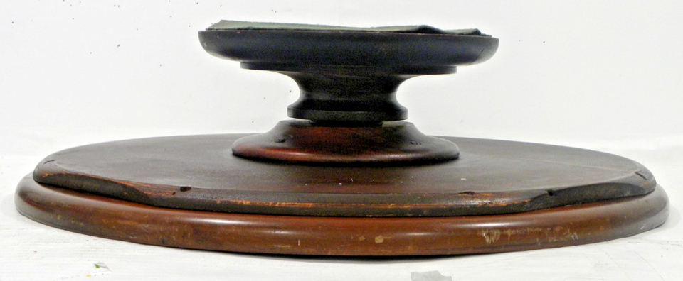 VTG Antique Lazy Susan 22" Mahogany Wood w Glass Top Baker Furniture ...