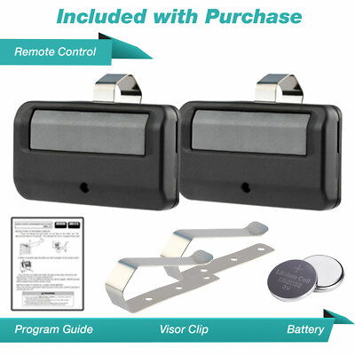 2 For 953D 953CD Chamberlain Compatible 1Button 315mhz Garage Door ...