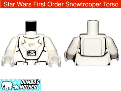 LEGO Star Wars Minifigure White Torso Arms White Hands First Order ...
