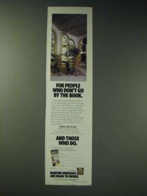 1989 Marvin Windows Ad - For people who don't go by the book | eBay