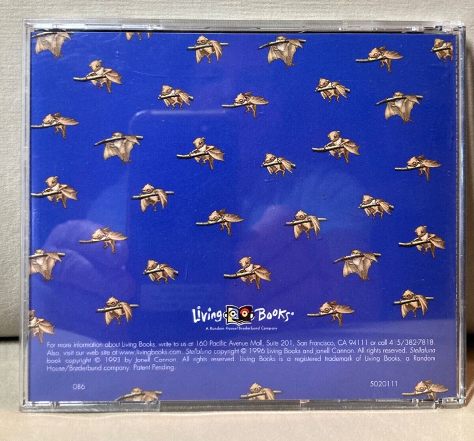 Stellaluna CD-ROM Living Books PC Game 1996 VTG Win/Mac Interactive Bat ...
