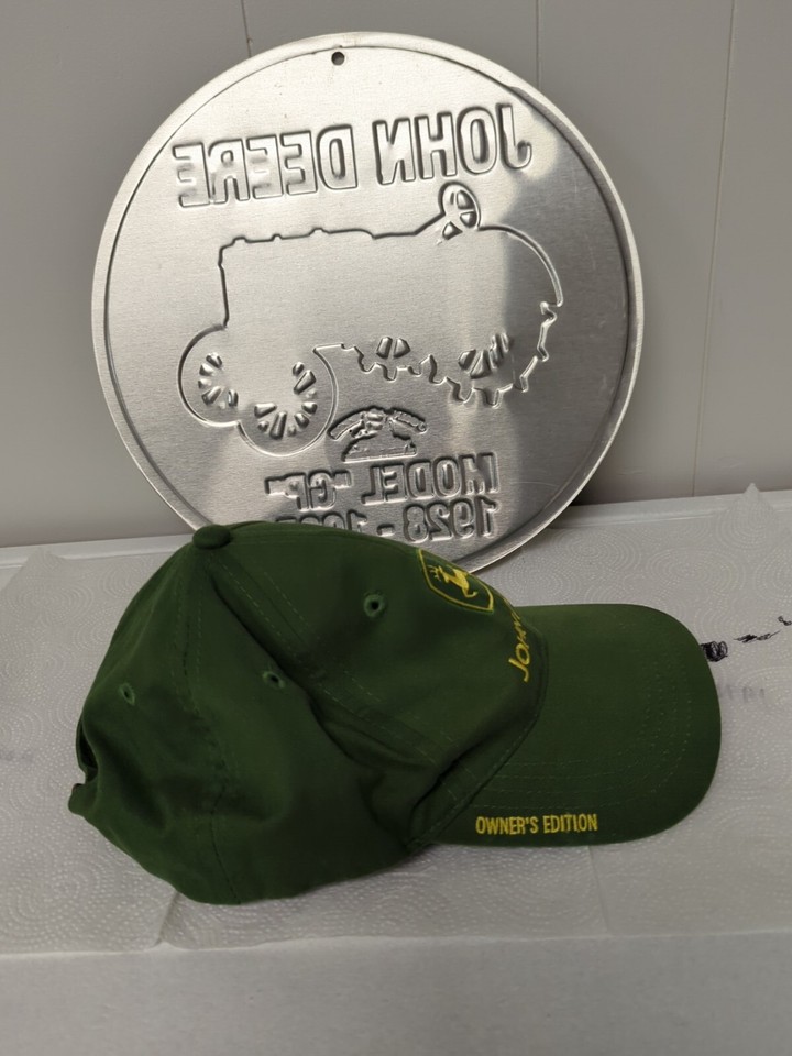 John Deere Metal Sign And New John Deere Owners Edition Hat | eBay