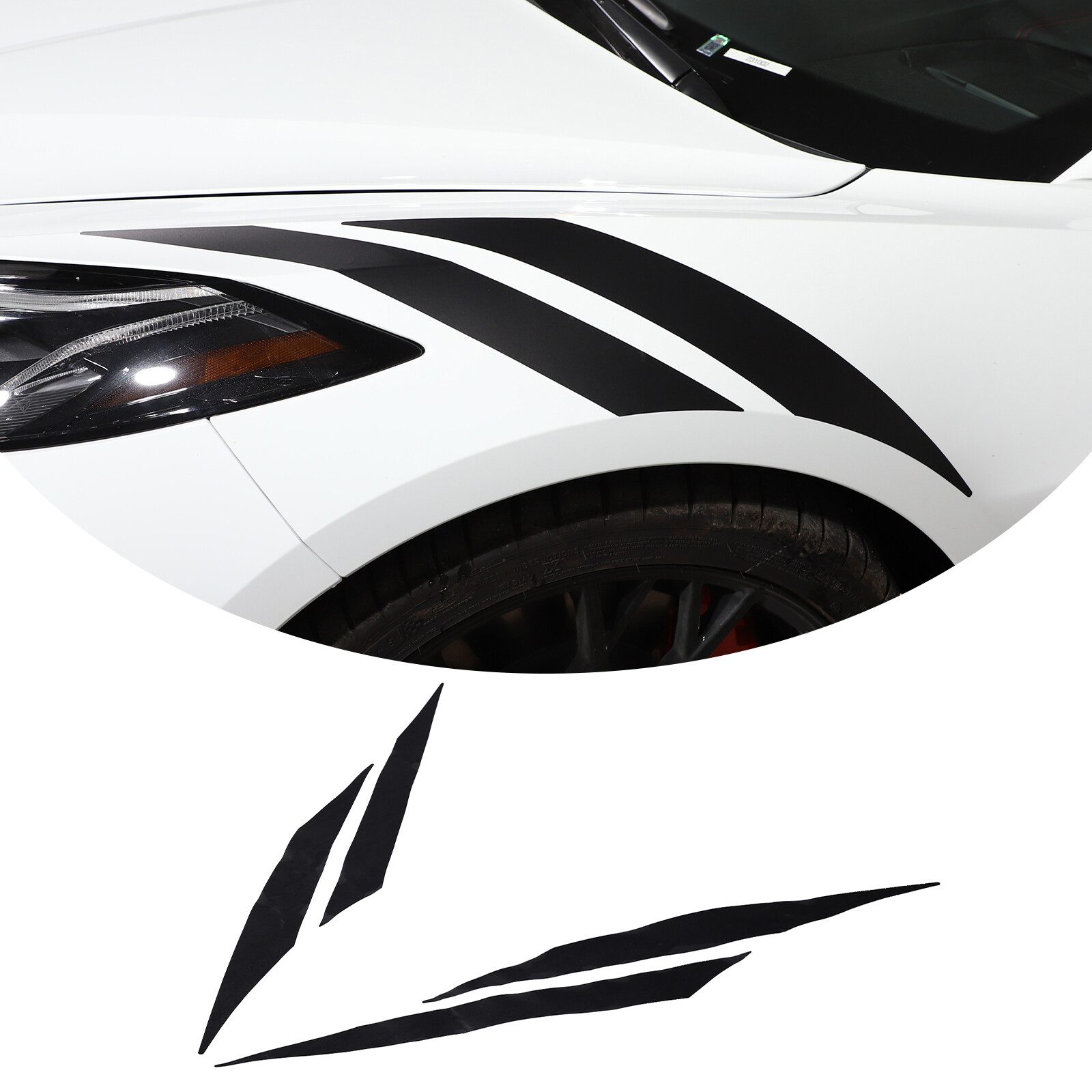 Front Fender Stripes Racing Decal Graphic Vinyls Trim For Corvette C8 ...