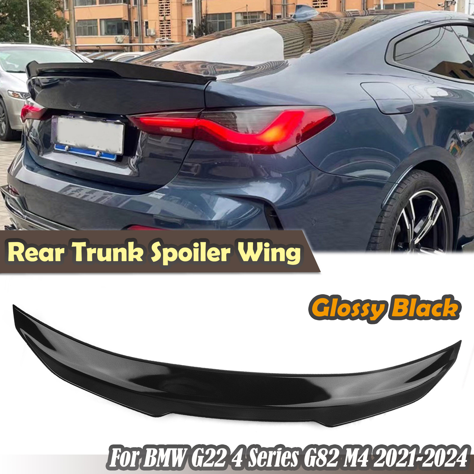 Rear Trunk Spoiler Wing Kit For BMW G22 4 Series 430i G82 M4 2021-2024 ...